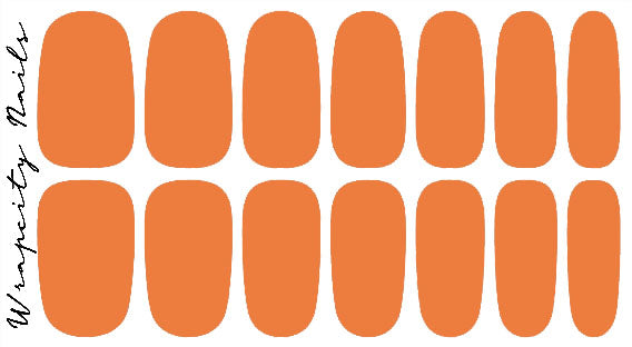 Clementine Savour Nail Wrap – Wrapcity Nails