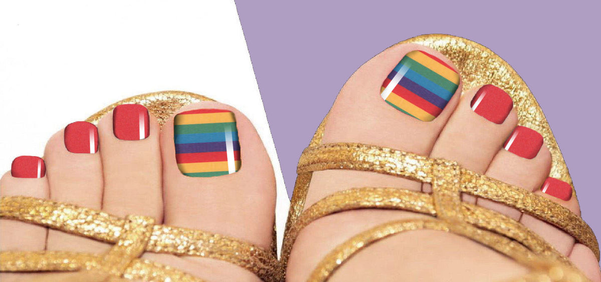Rainbow Bright Savour Pedi Nail Wrap – Wrapcity Nails
