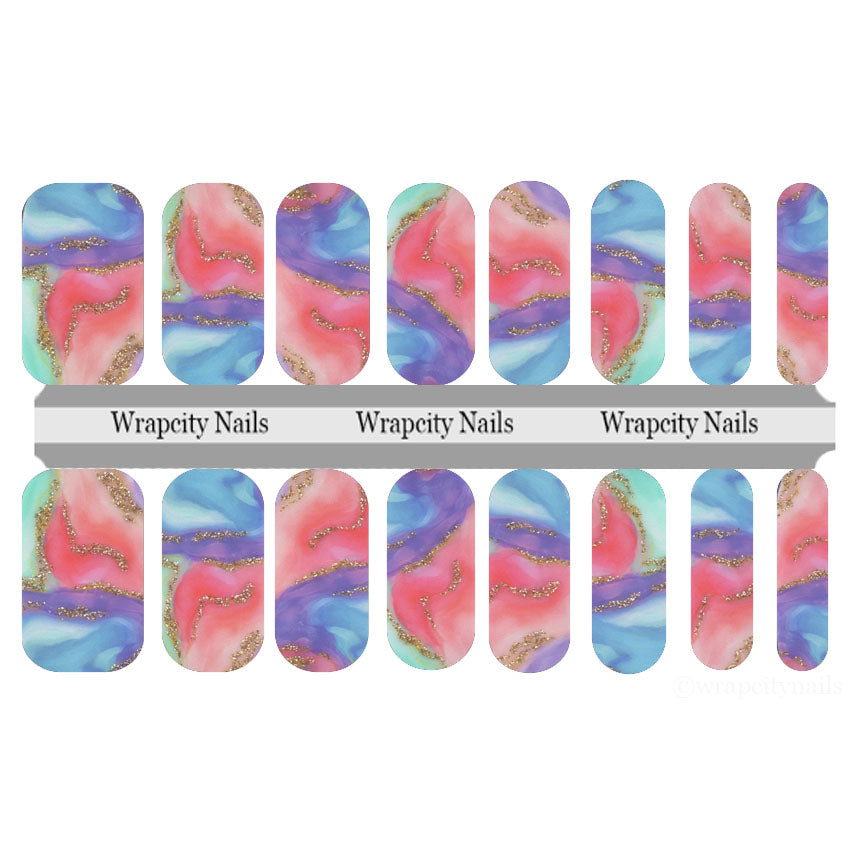 Vaporwave Nail Wrap – Wrapcity Nails